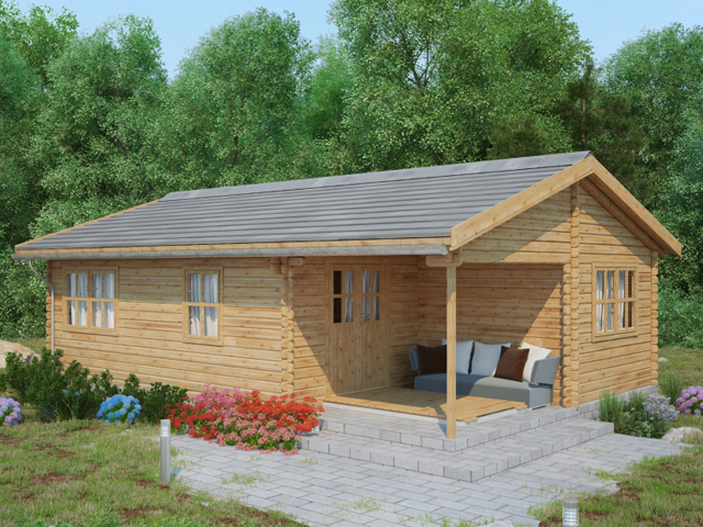 Chalet - 6m x 8.5m Bedroom Log Cabin - Cabins UK